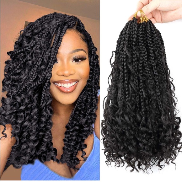 Hair | 12 Inch Crochet Box Braids Pre Looped 8 Packs Boho Box Braids ...